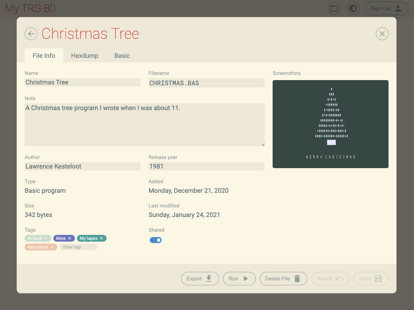 “My TRS-80” Website